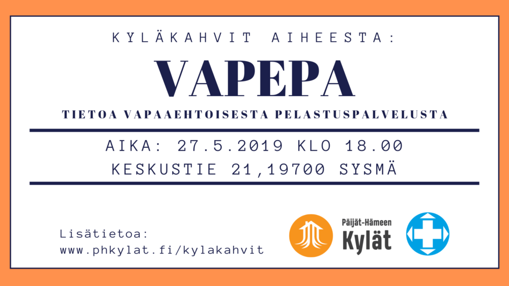 VAPEPA-ilta 27.5.2019 Sysmä | Päijät-Hämeen Kylät